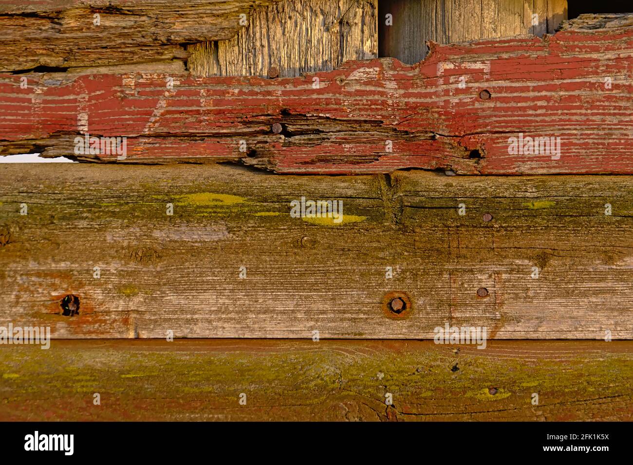 Backdrop of Grunge old worn timber wall with nails Stock Photo - Alamy