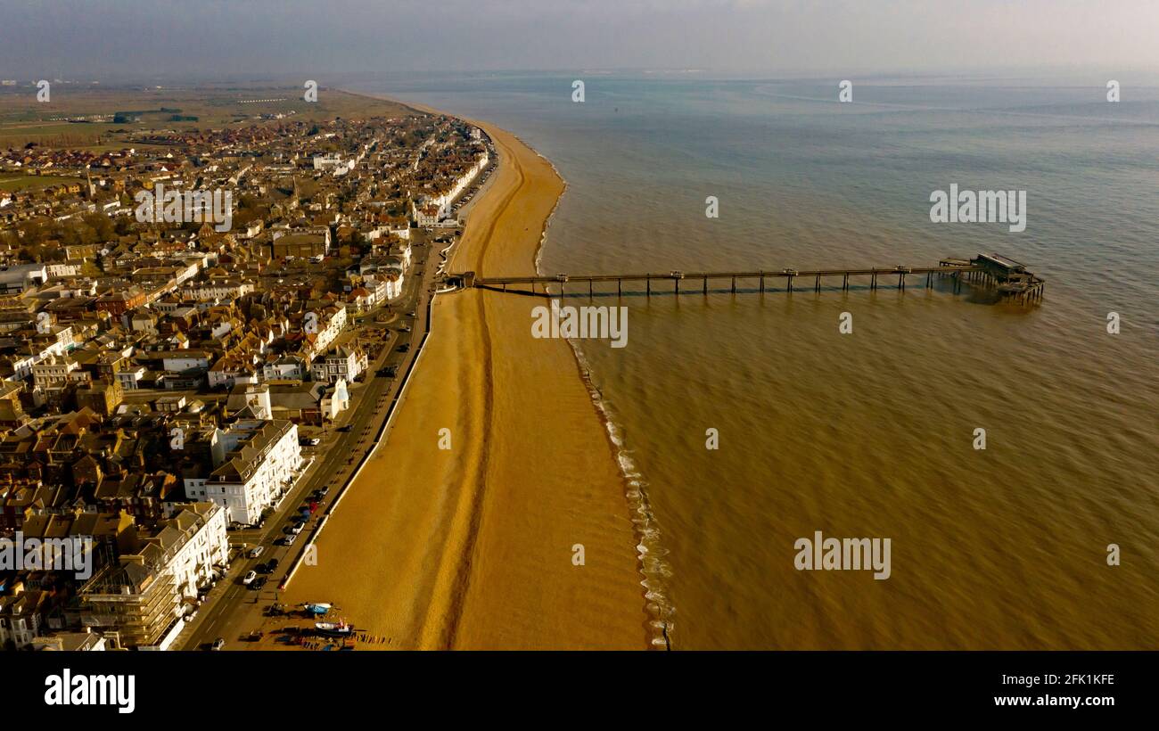 Aerial View of Deal Pier and its surroundings Stock Photo - Alamy