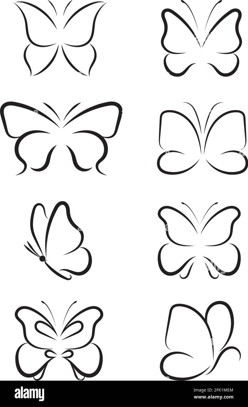 Butterfly conceptual simple Logo design template Vector illustration ...