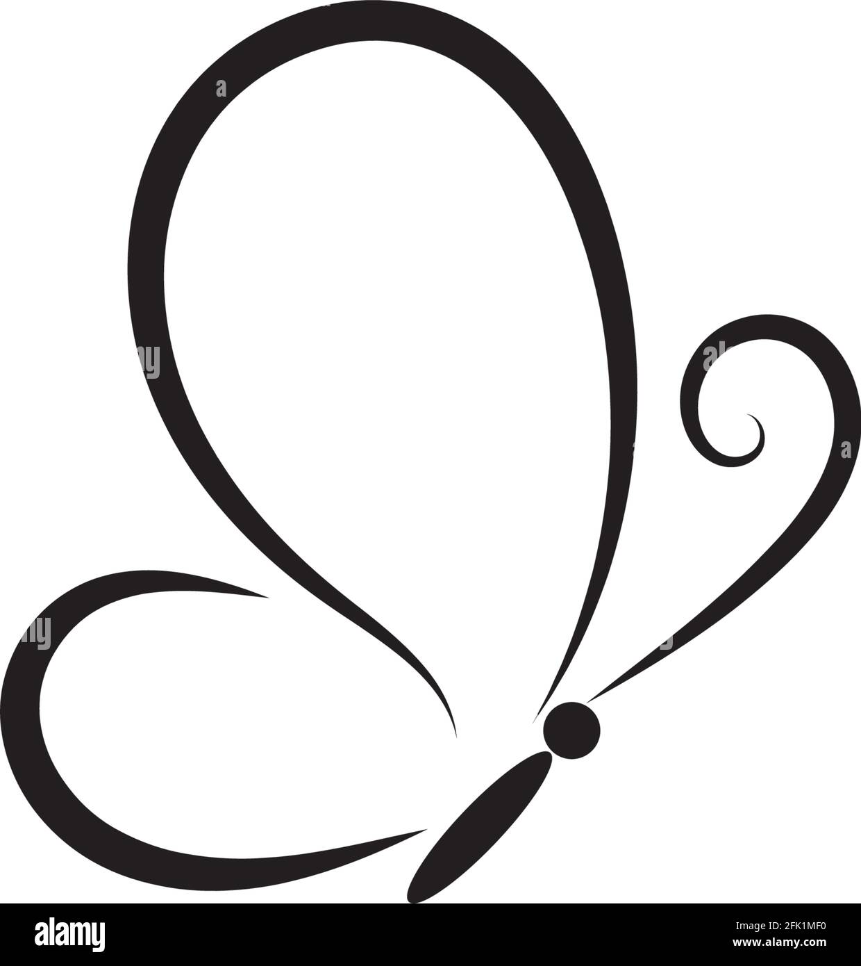 Butterfly conceptual simple Logo design template Vector illustration ...