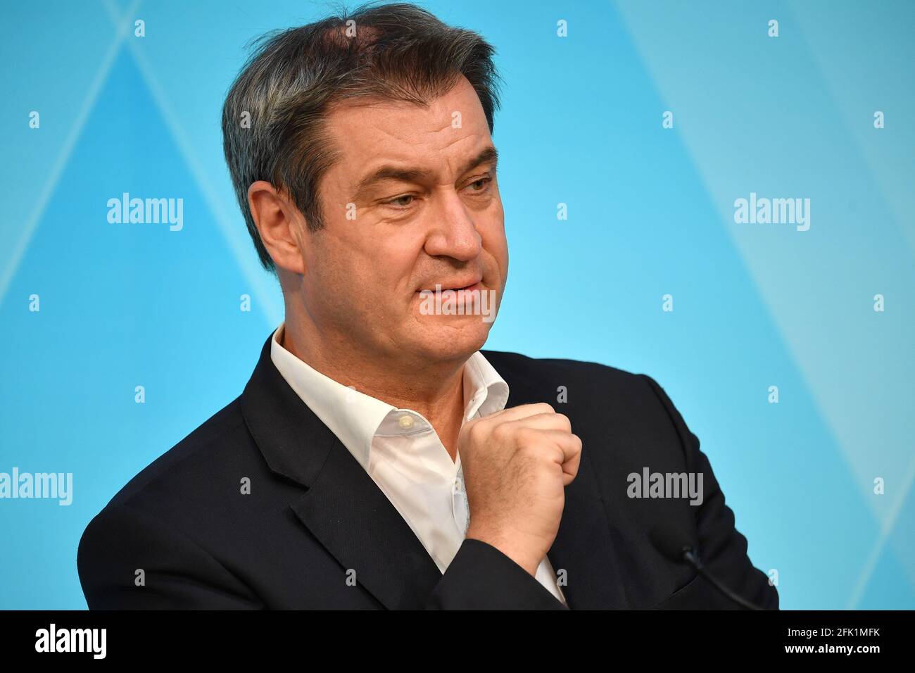 Markus SOEDER (Prime Minister Bavaria and CSU Chairman), gesture ...