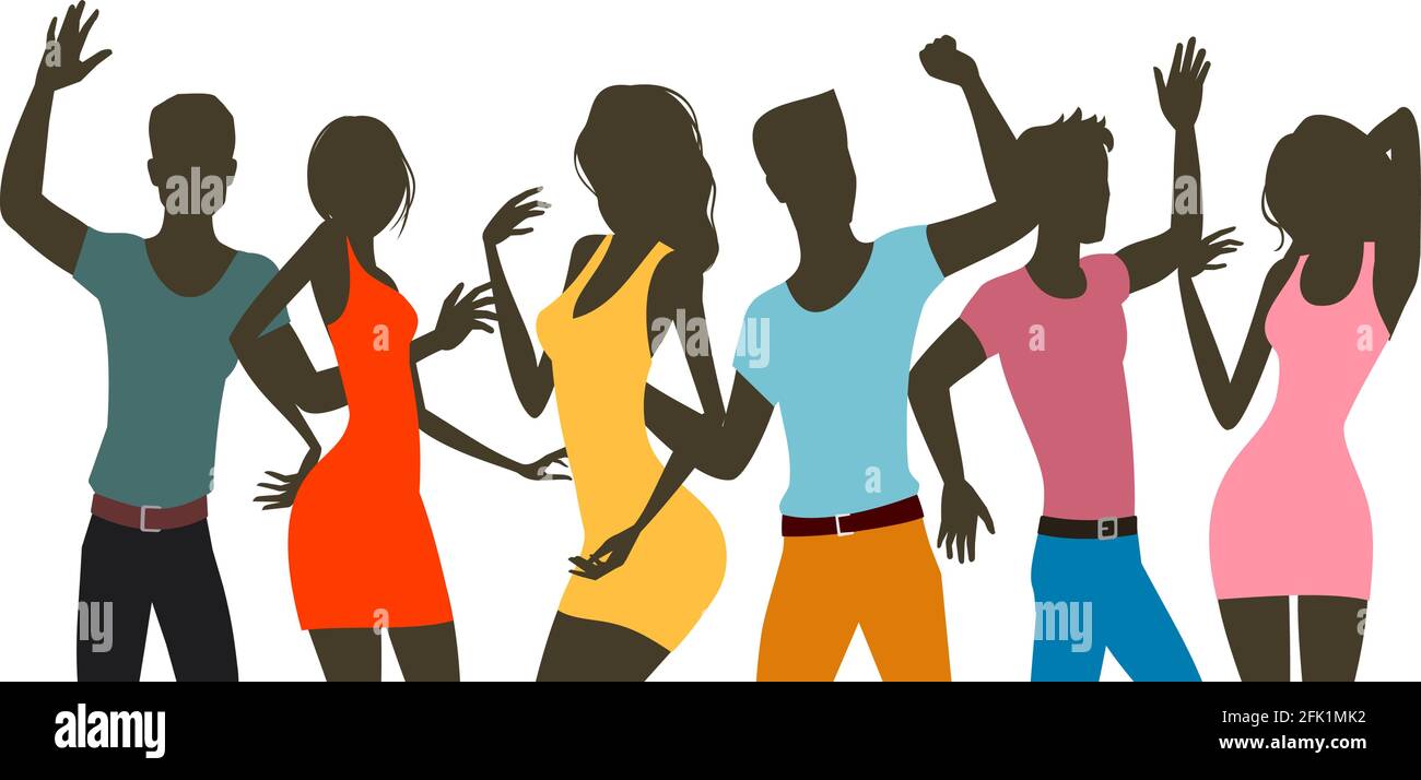 People dancing in the entertainment place Stock Vector Image & Art - Alamy