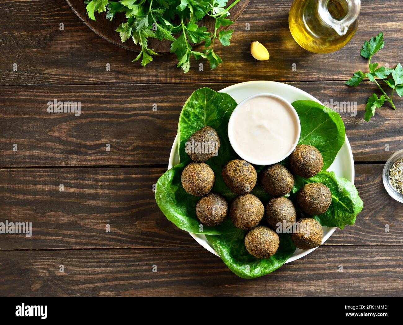 Falafel balls. Deep fried balls from ground chickpeas. Traditional ...
