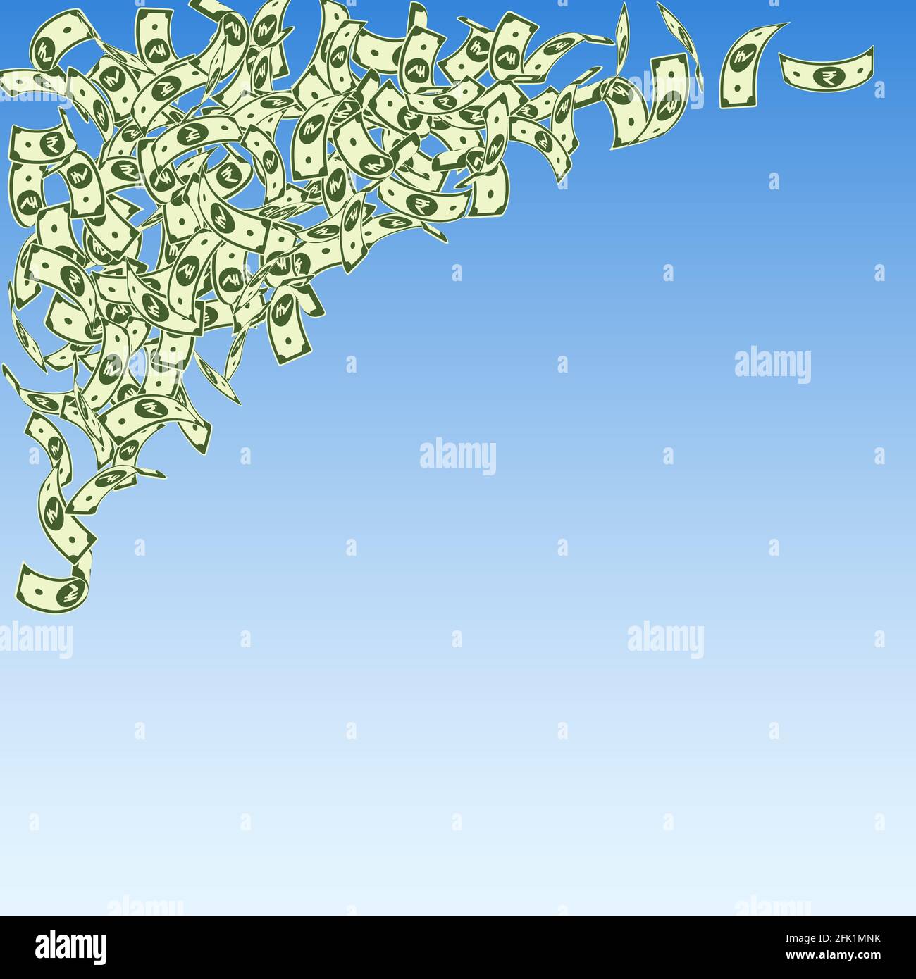 Indian rupee notes falling hi-res stock photography and images - Alamy