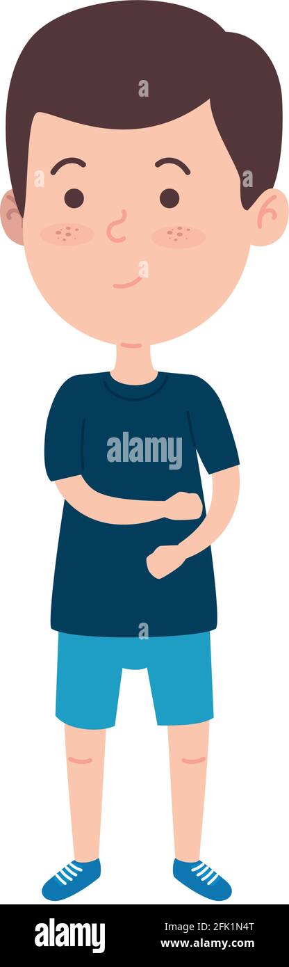 autistic boy character Stock Vector Image & Art - Alamy