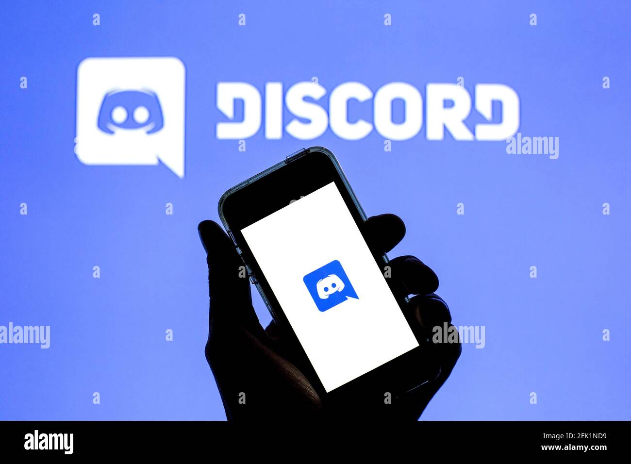 In this photo illustration a Discord app in seen displayed on a ...