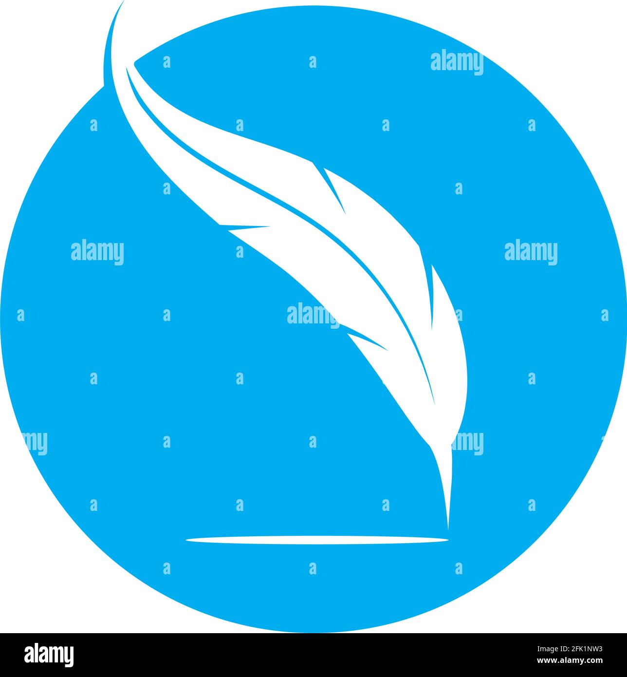 Feather pen write sign logo template app icons Stock Vector Image & Art ...