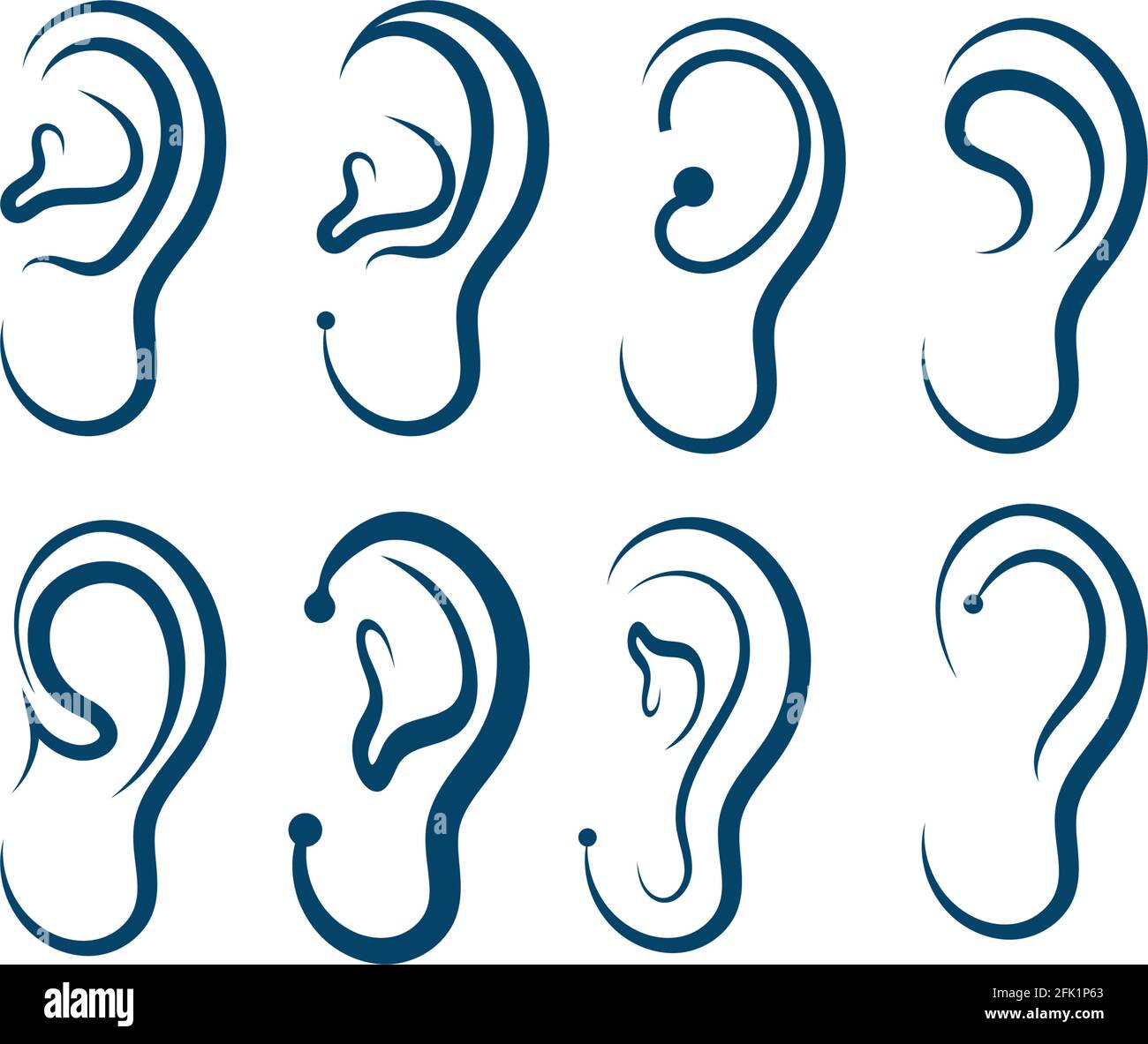 ear logo and symbols vector app icons Stock Vector Image & Art - Alamy
