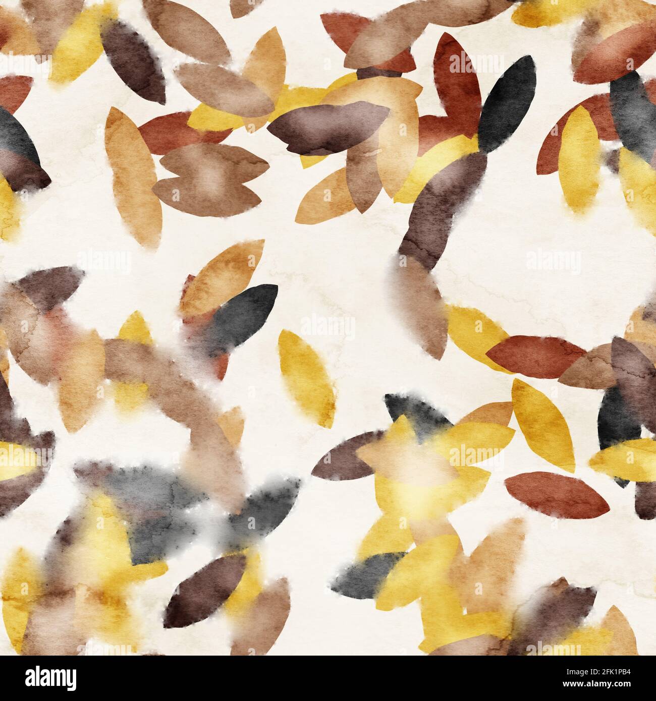 Seamless watercolor leaves trendy chic pattern for surface print Stock ...
