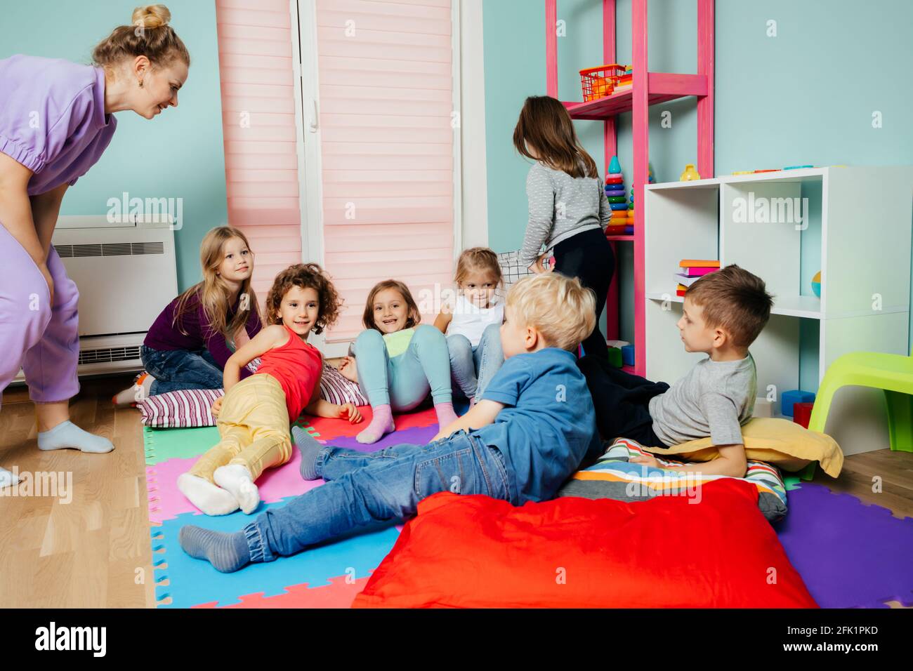 Kindergarten nap room hi-res stock photography and images - Alamy
