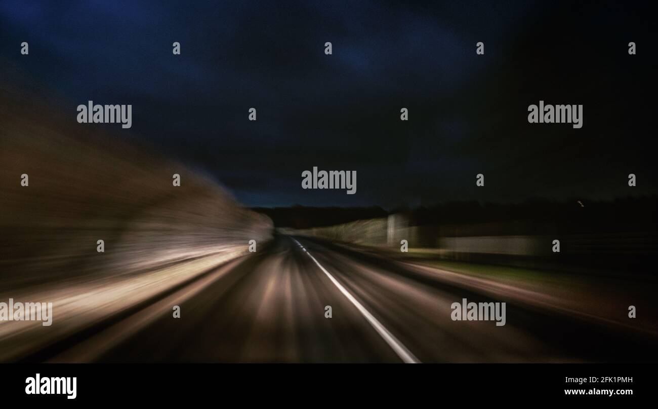 Car speeding night time hi-res stock photography and images - Alamy