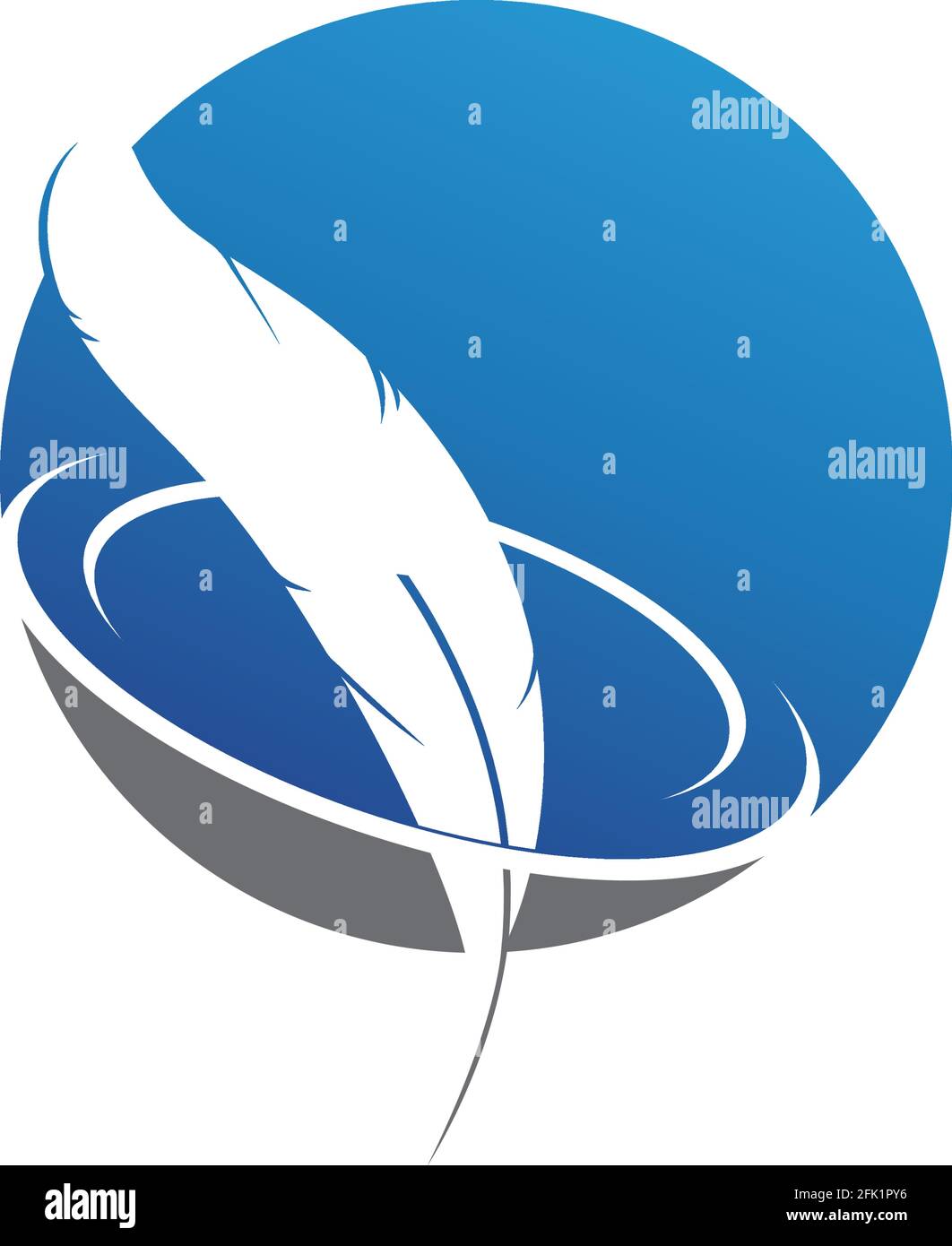 Feather pen write sign logo template app icons Stock Vector Image & Art ...