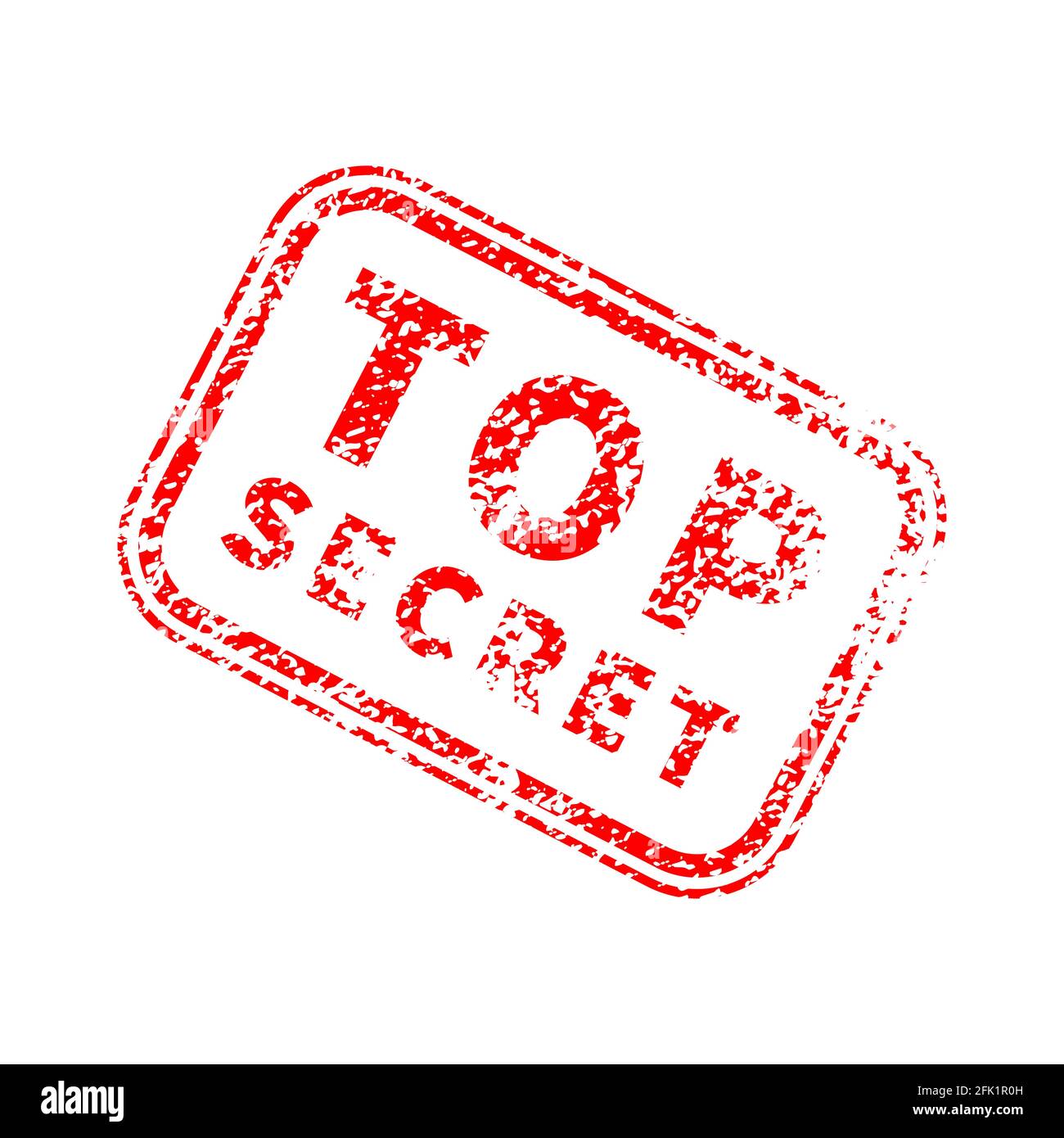 Top secret bright red grunge stamp isolated on white Stock Vector Image ...