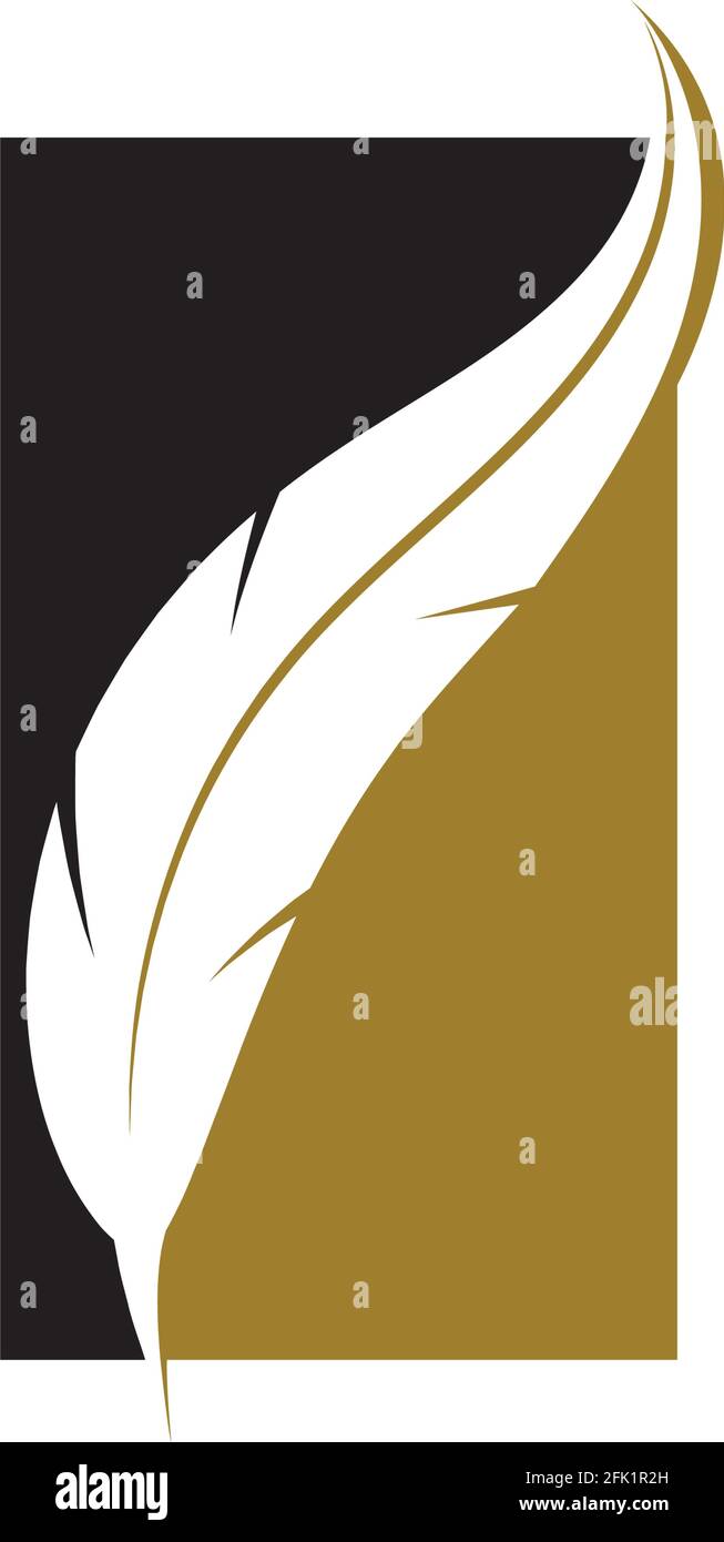 Feather pen write sign logo template app icons Stock Vector Image & Art ...