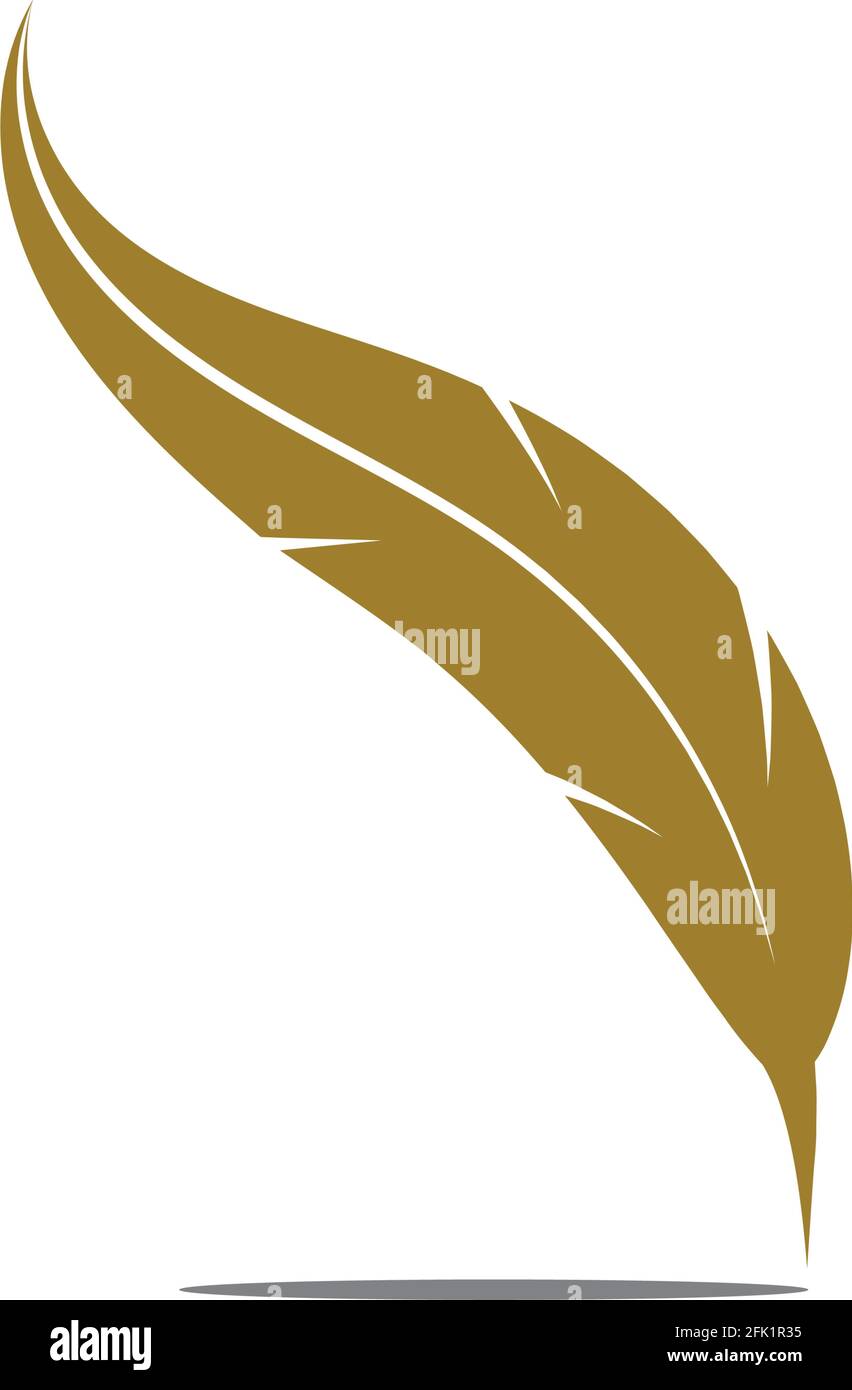 Feather pen write sign logo template app icons Stock Vector Image & Art ...