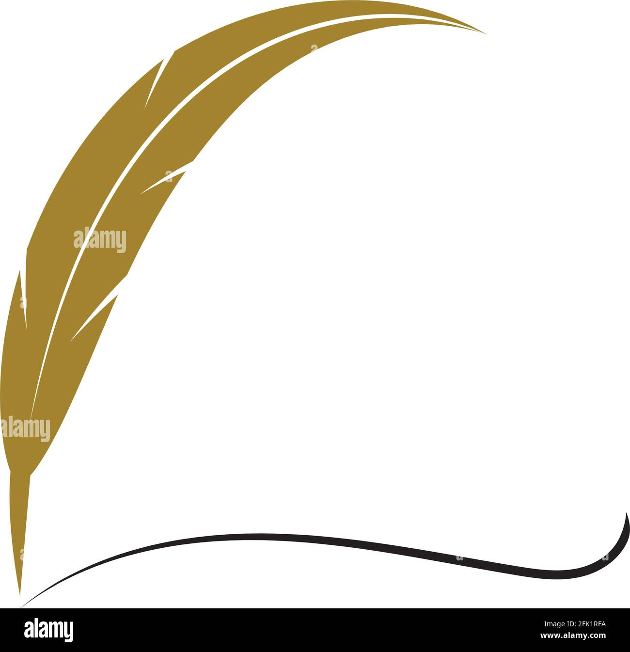 Feather pen write sign logo template app icons Stock Vector Image & Art ...