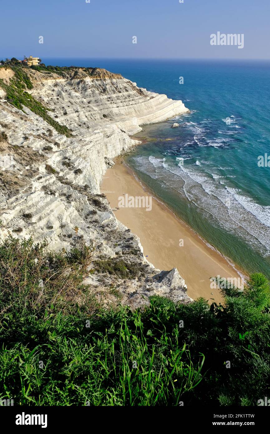 Stair of the Turks (Turkish Steps or Stairs) white rock and cliff ...