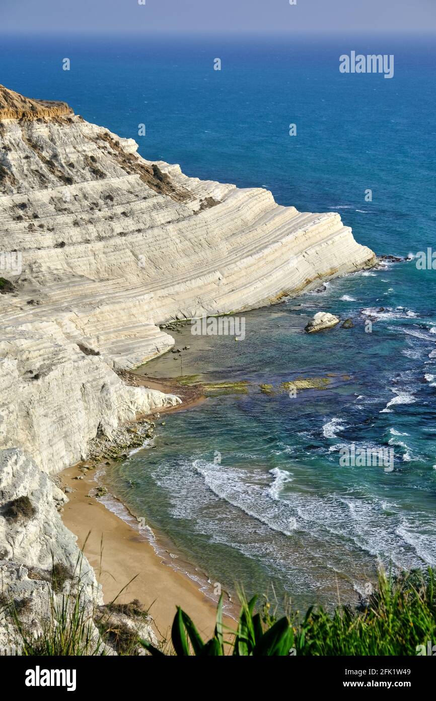Stair of the Turks (Turkish Steps or Stairs) white rock and cliff ...