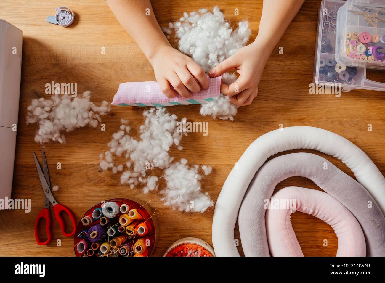 Creating lovely handmade toys as a hobby Stock Photo - Alamy
