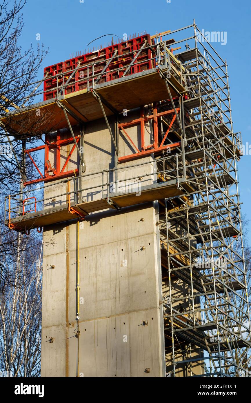 Construction site of observation tower Stock Photo - Alamy