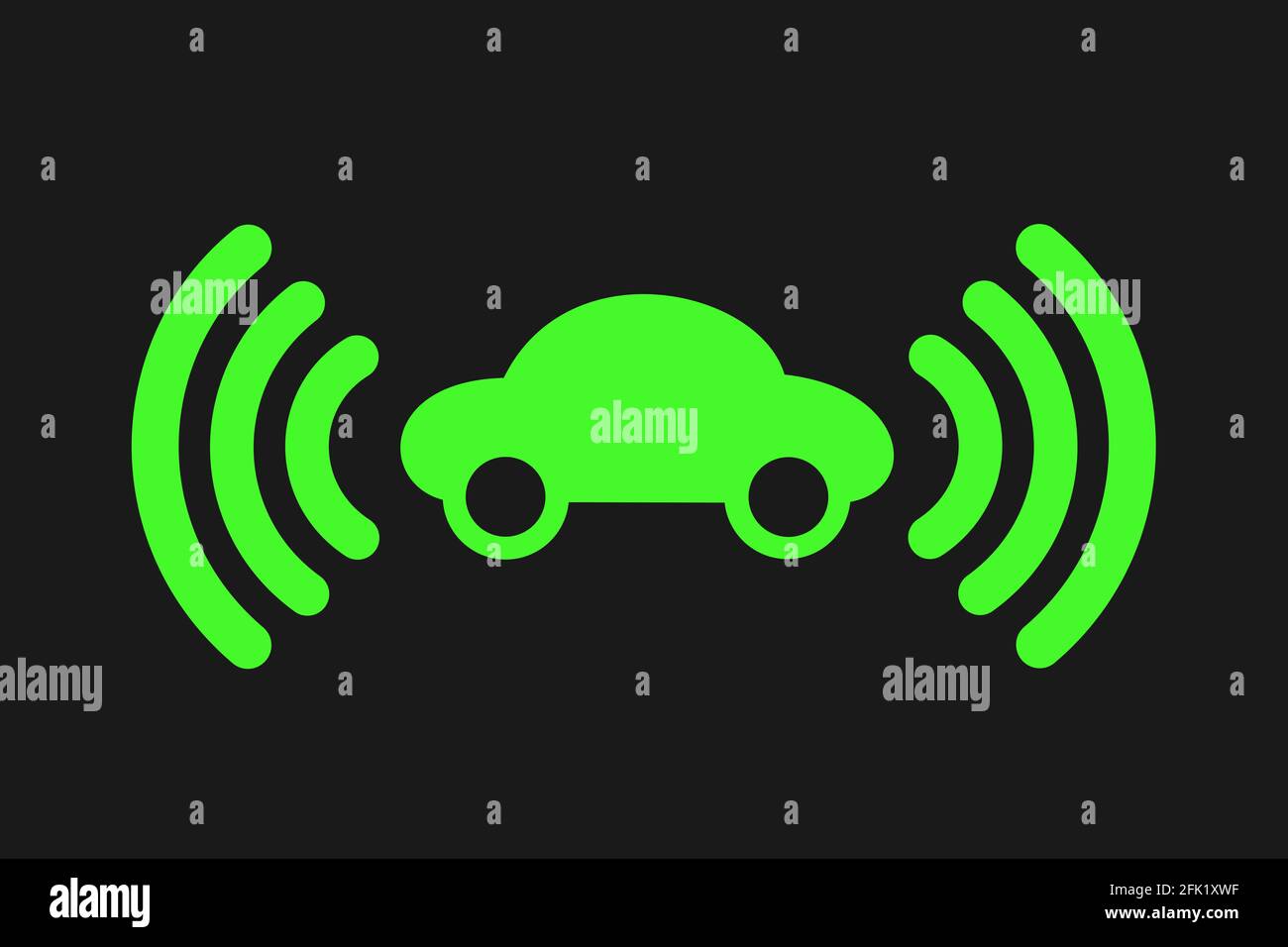 Symbol, sign and pictogram of autonomous vehicle - car, and auto with ...