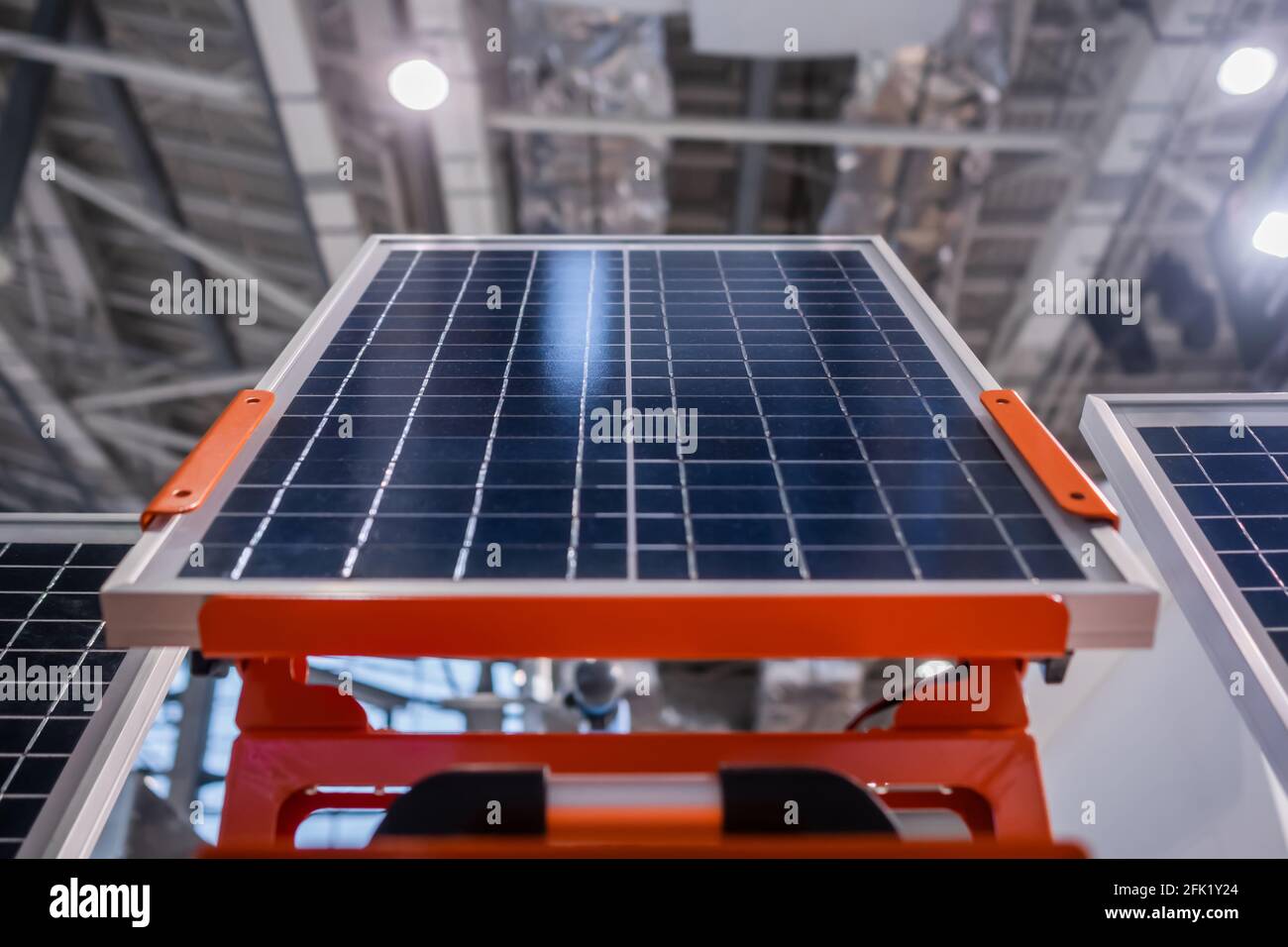 Automatic photovoltaic solar panel working at modern technology ...