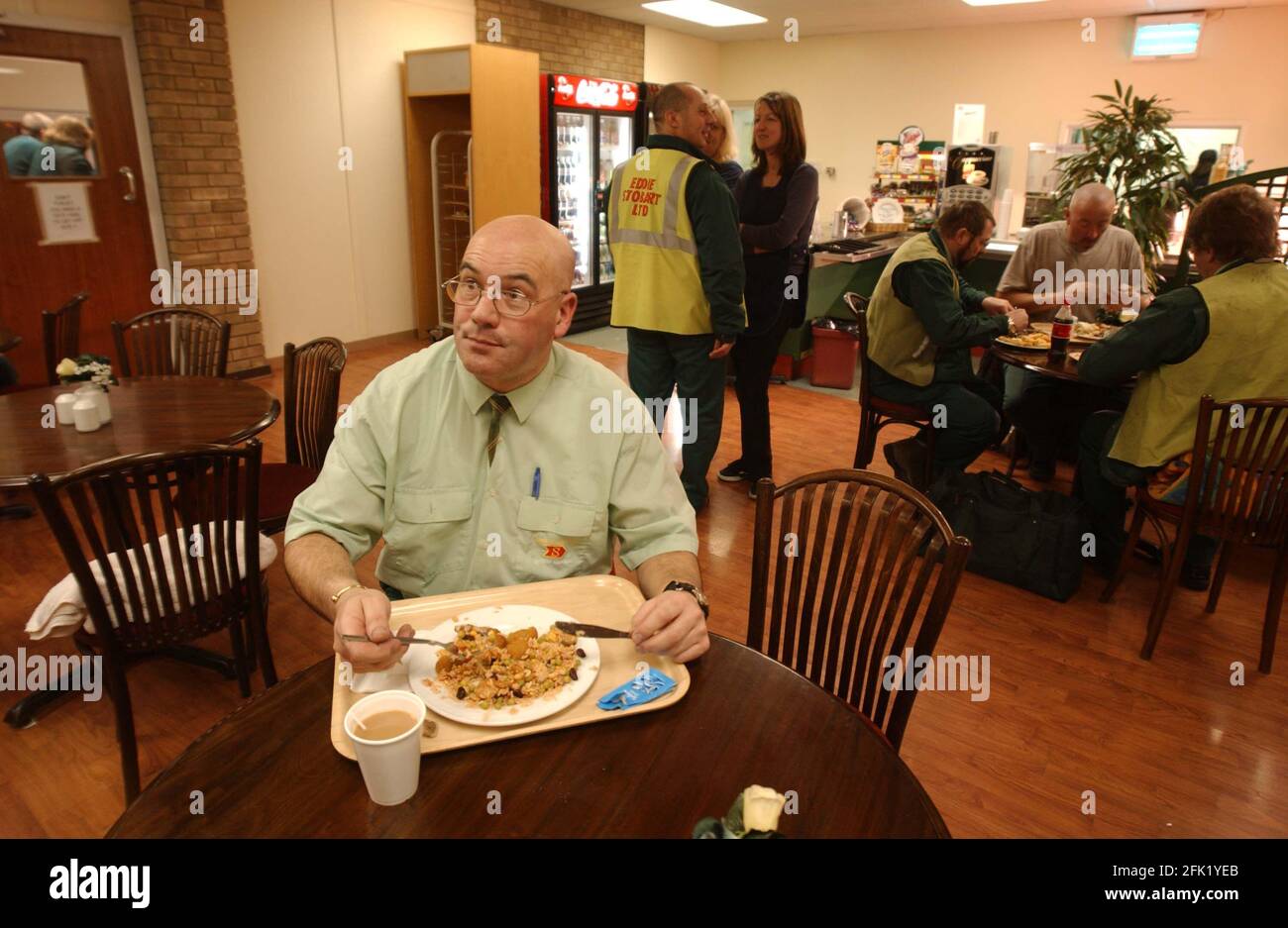 Neil Jameson truck driver for Eddie Stobart trucks pilston Stock Photo ...