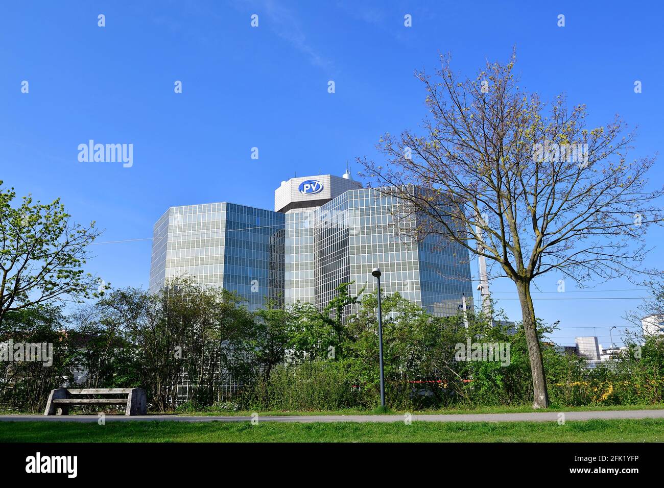 Vienna, Austria. Building of the pension insurance company as seen from ...