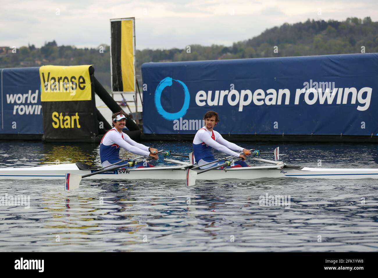 Ondrej Kovacovic and Jakub Popelka of Slovakia compete in the Men's ...
