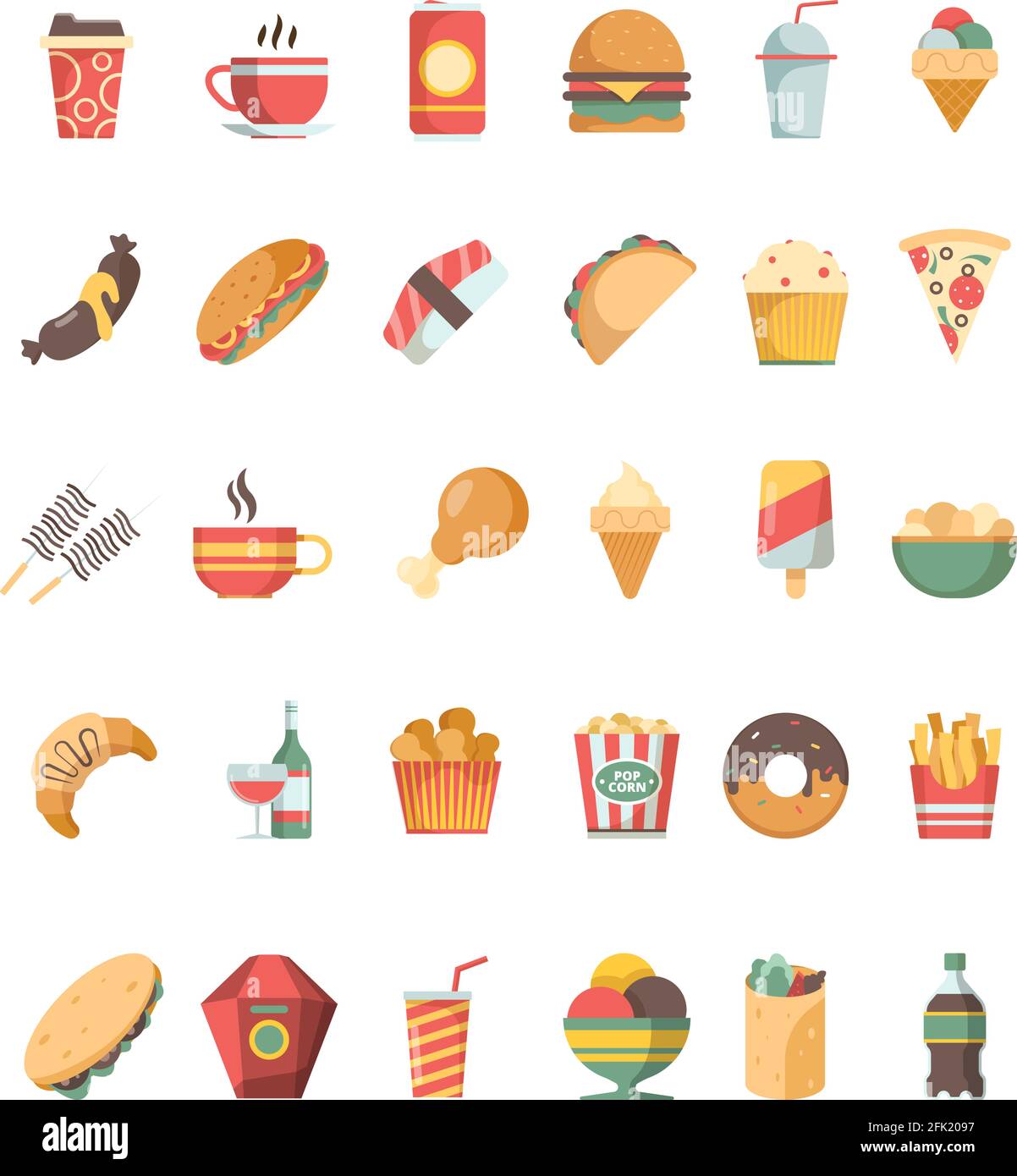 Fast food products restaurant Stock Vector Images - Alamy