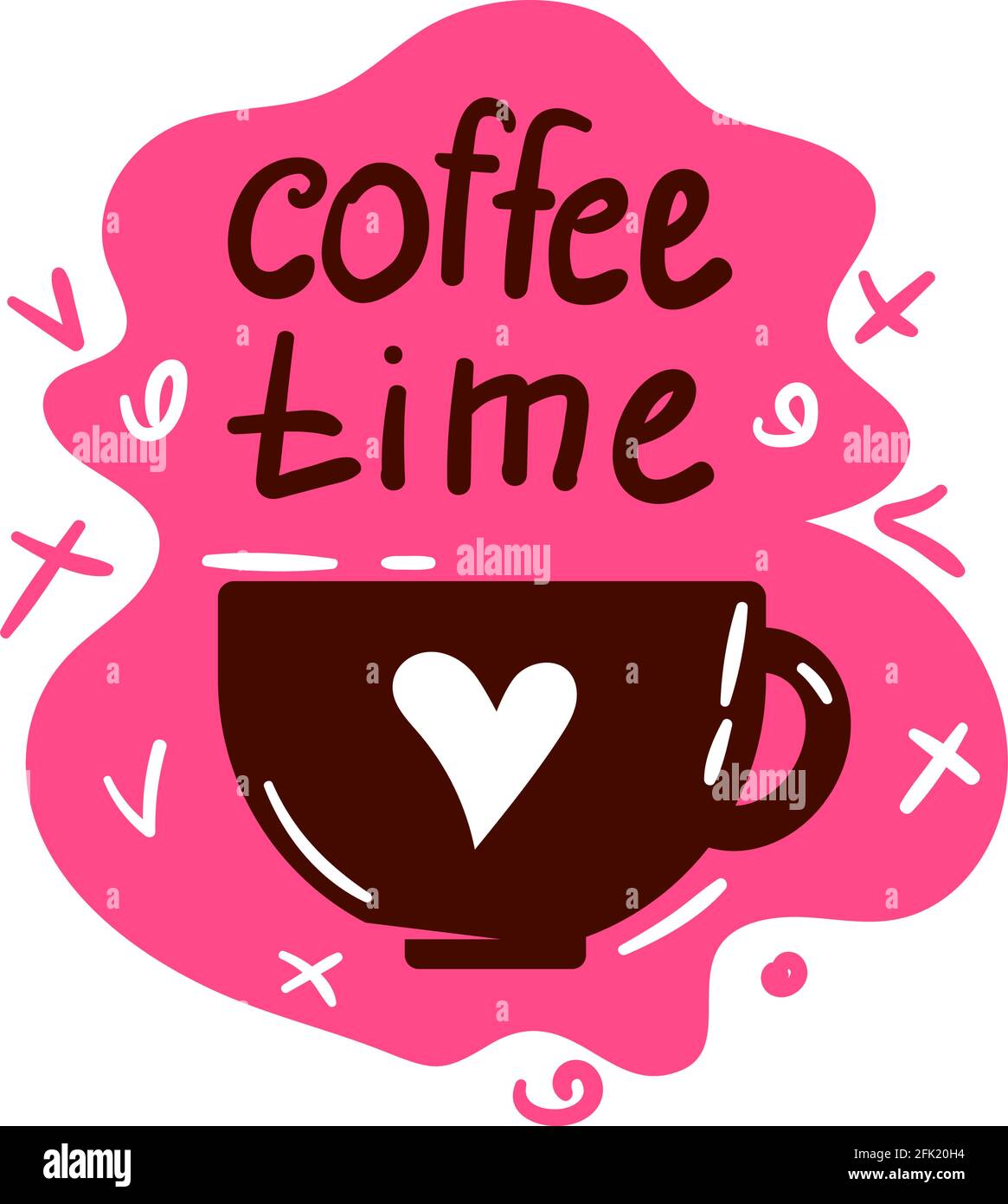 Pink coffee shop Stock Vector Images - Alamy