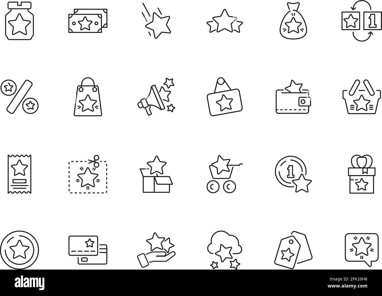 Loyalty icon. Winners prize bonuses shop tickets and discounts coupons ...