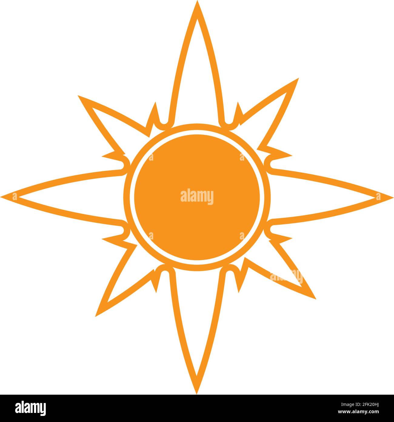 Sun logo and symbols star icon web Vector Stock Vector Image & Art - Alamy