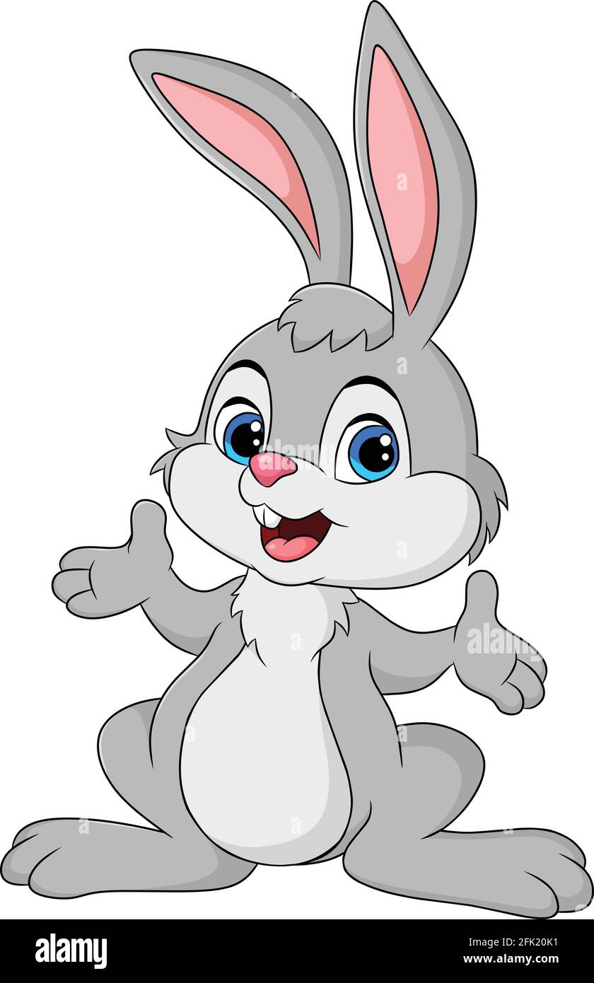 Cute Rabbit animal cartoon illustration Stock Vector Image & Art - Alamy