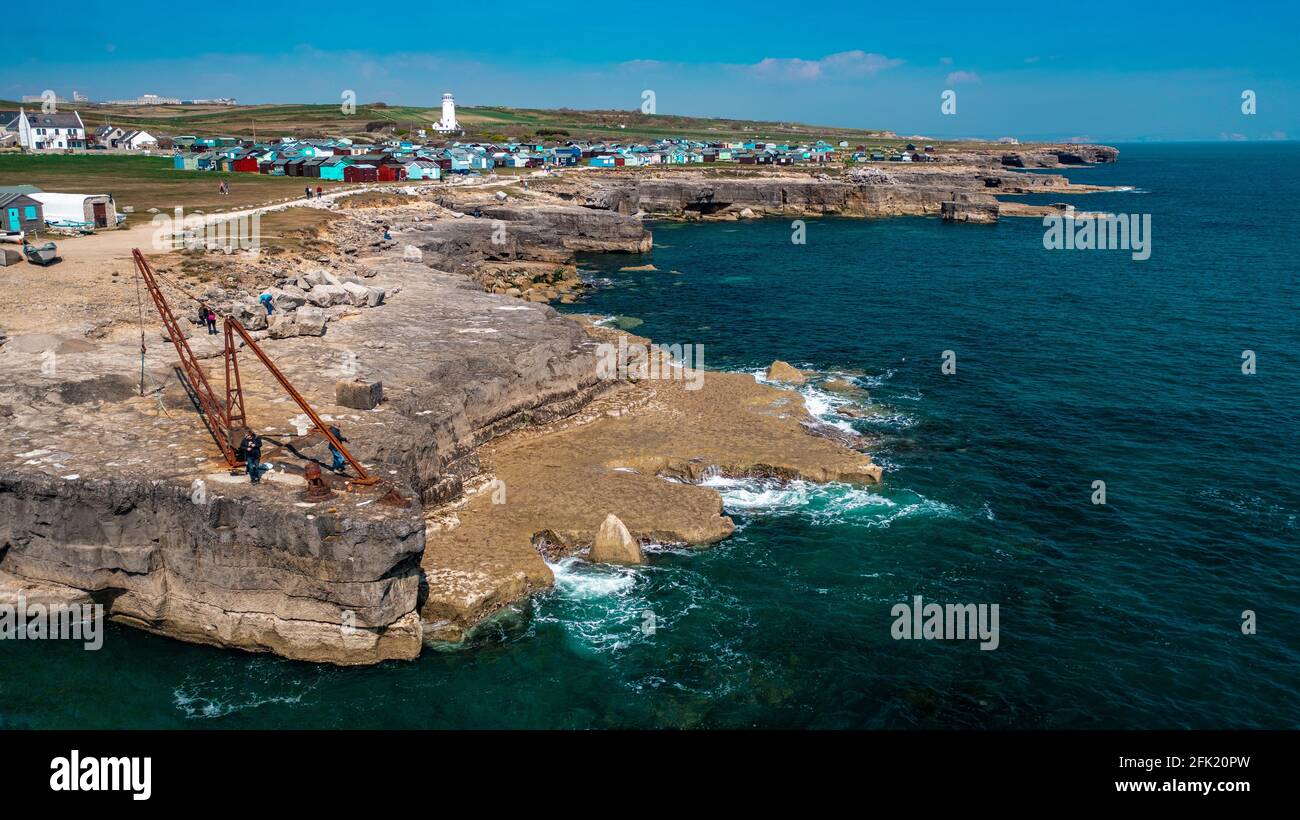 Portland Bill Lighthouse Area Stock Photo - Alamy