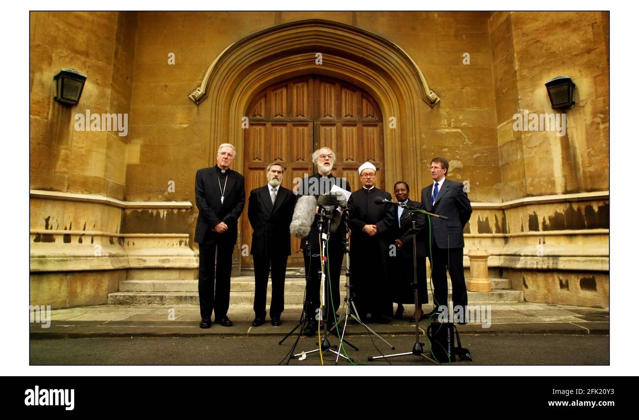 A joint statement by Religious Leaders re the military action in Iraq ...