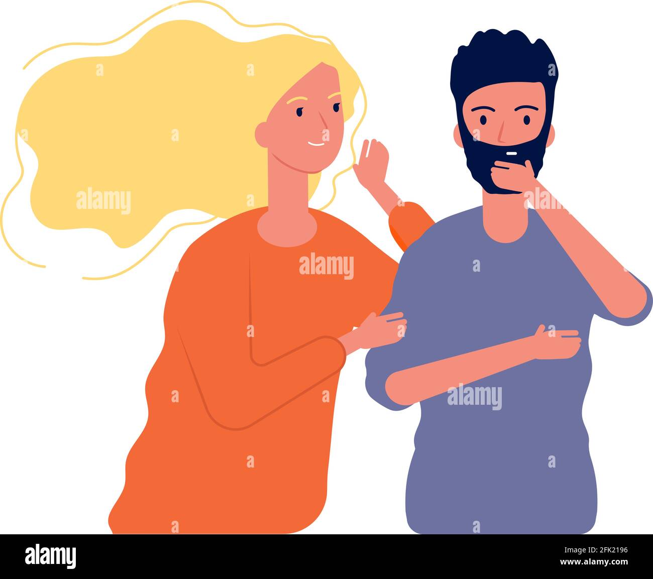 Woman whisper ear Stock Vector Images - Alamy
