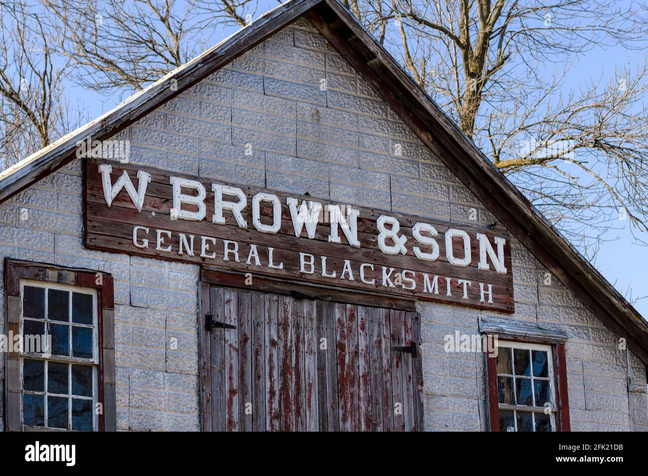 150 year old blacksmith shop building Stock Photo - Alamy
