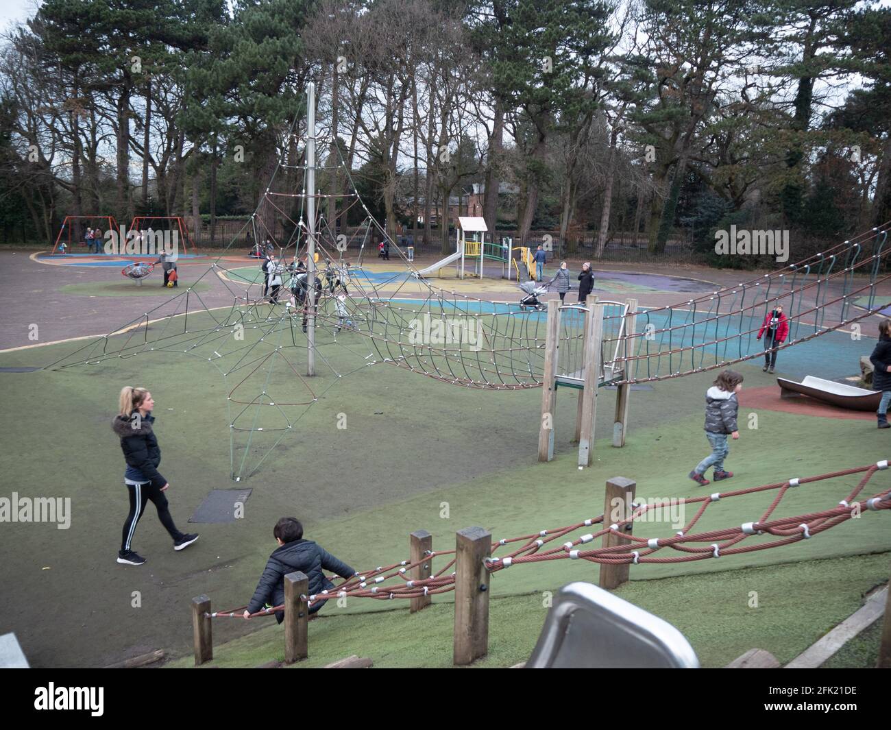 Playground located in Wythenshawe Park , South Manchester England Stock ...