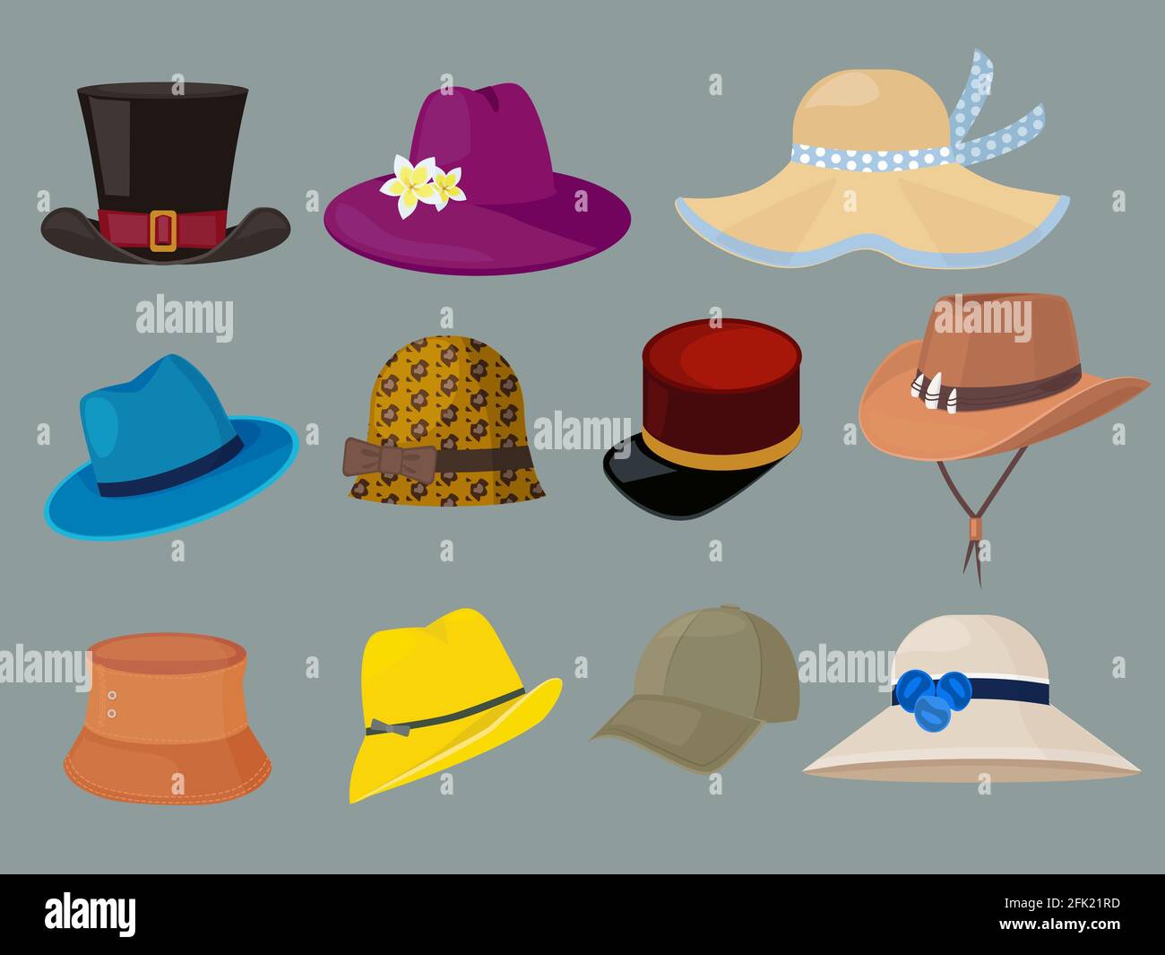 Wear various headgear Stock Vector Images - Alamy