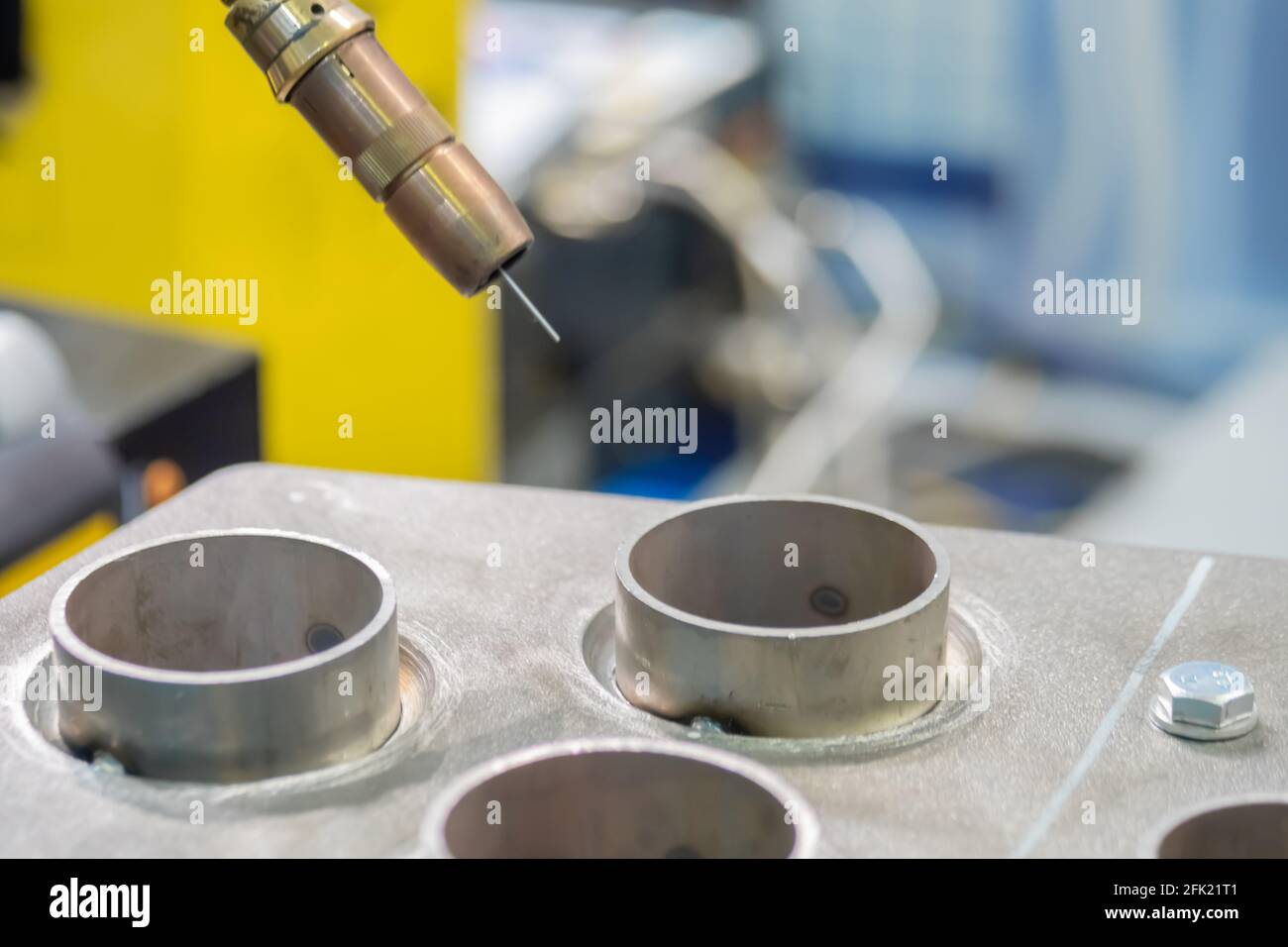 Industrial welding robot for gas metal arc welding at robotic ...