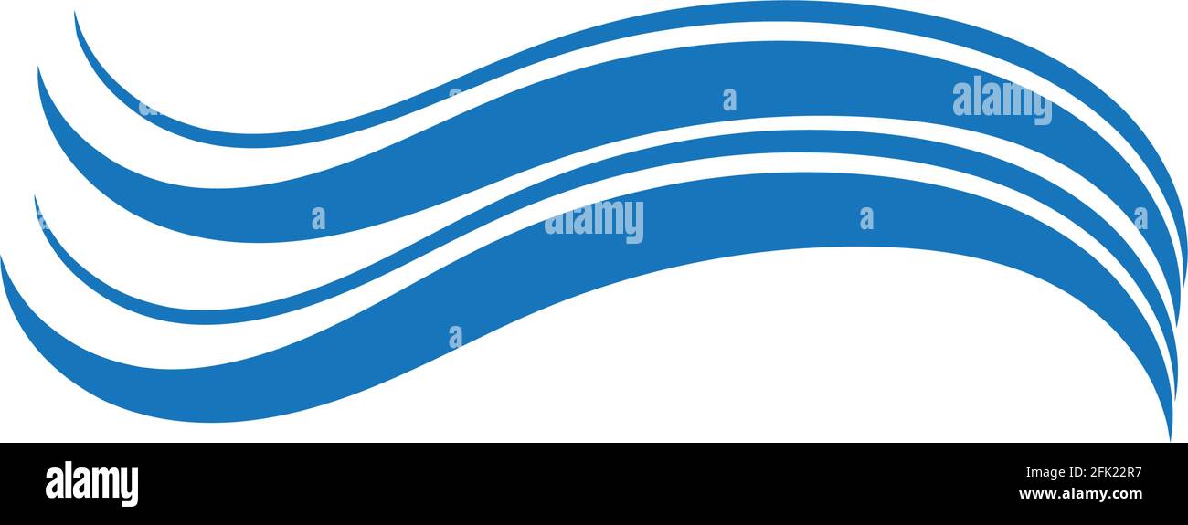 Water Wave symbol and icon Logo Template vector Stock Vector Image ...