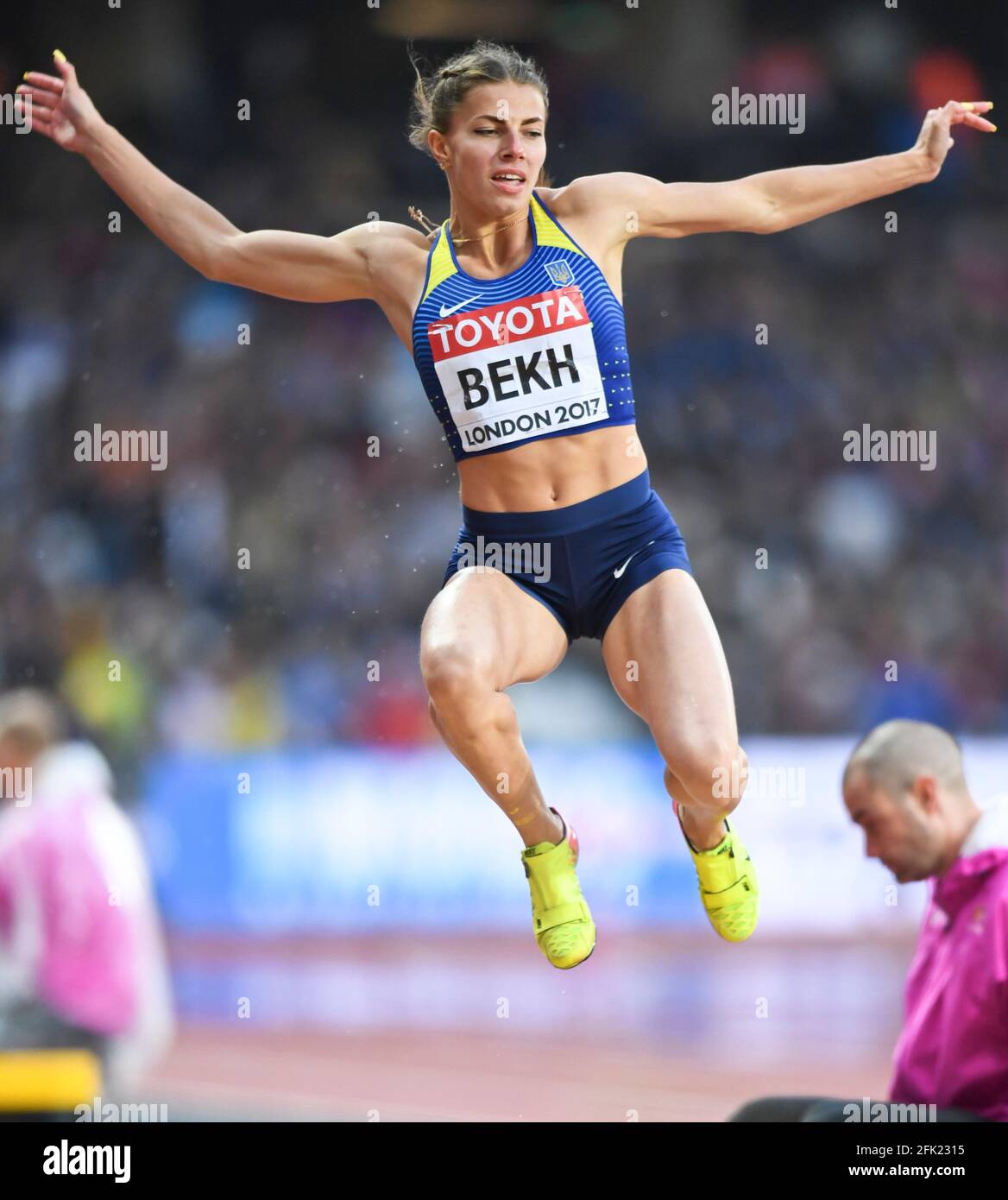 Maryna Bekh-Romanchuk (Ukraine). Long Jump women, qualification. IAAF ...
