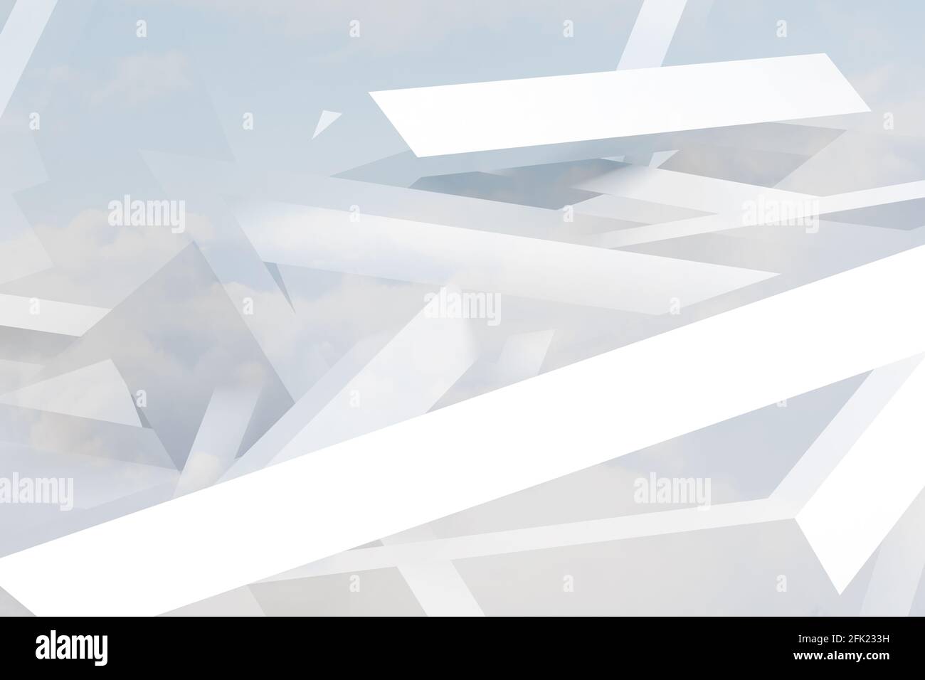 Abstract geometric background with cloudy texture, mixed media, 3d ...