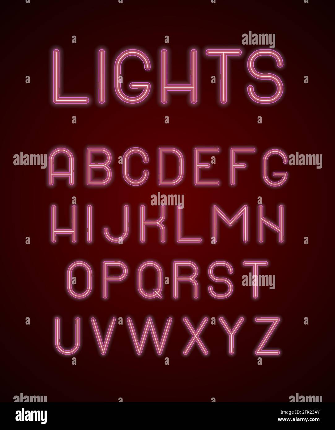 Neon alphabet hi-res stock photography and images - Alamy