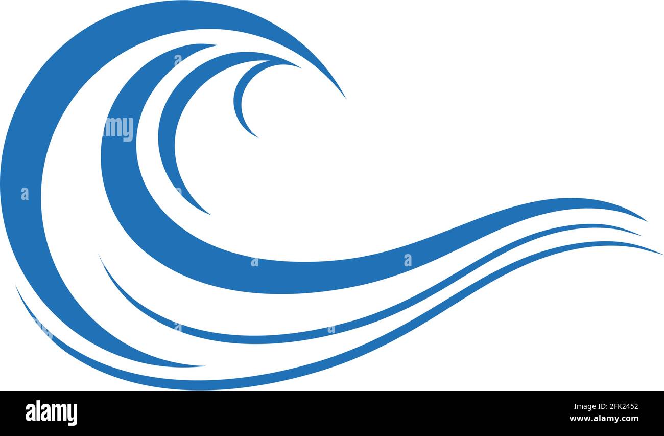 Water Wave symbol and icon Logo Template vector Stock Vector Image ...