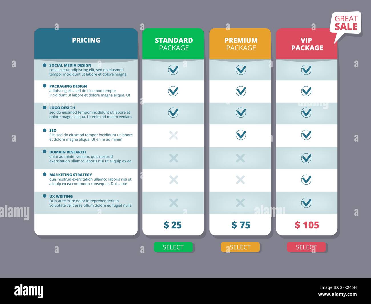 Tariff Plans Web Ui Template Offers Columns Charts Selection Pricing Discount Service