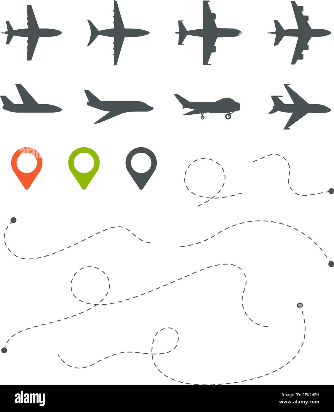 Travel isolated flight traffic Stock Vector Images - Alamy