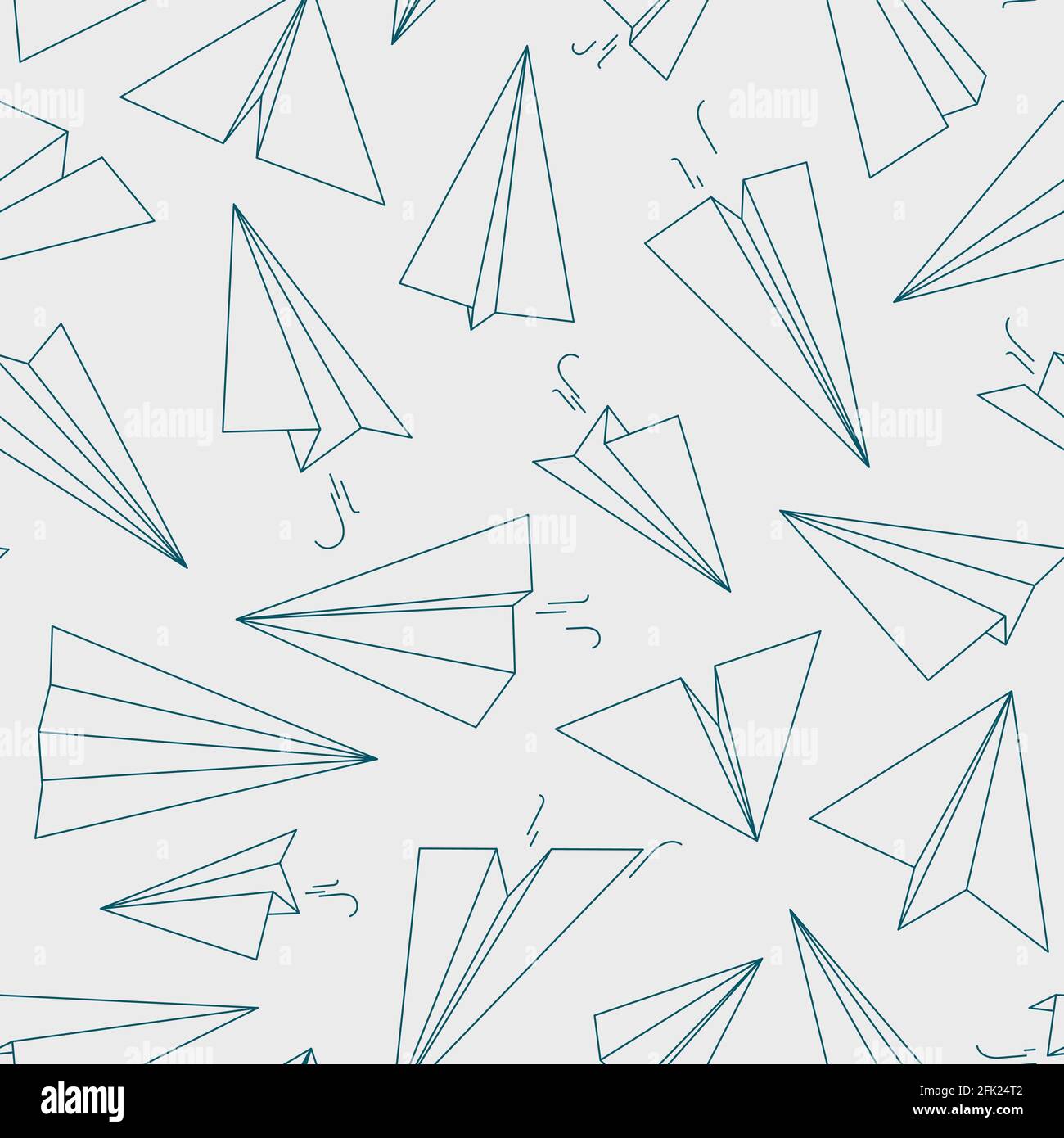 Airplane pattern. White paper linear concept background for travellers ...