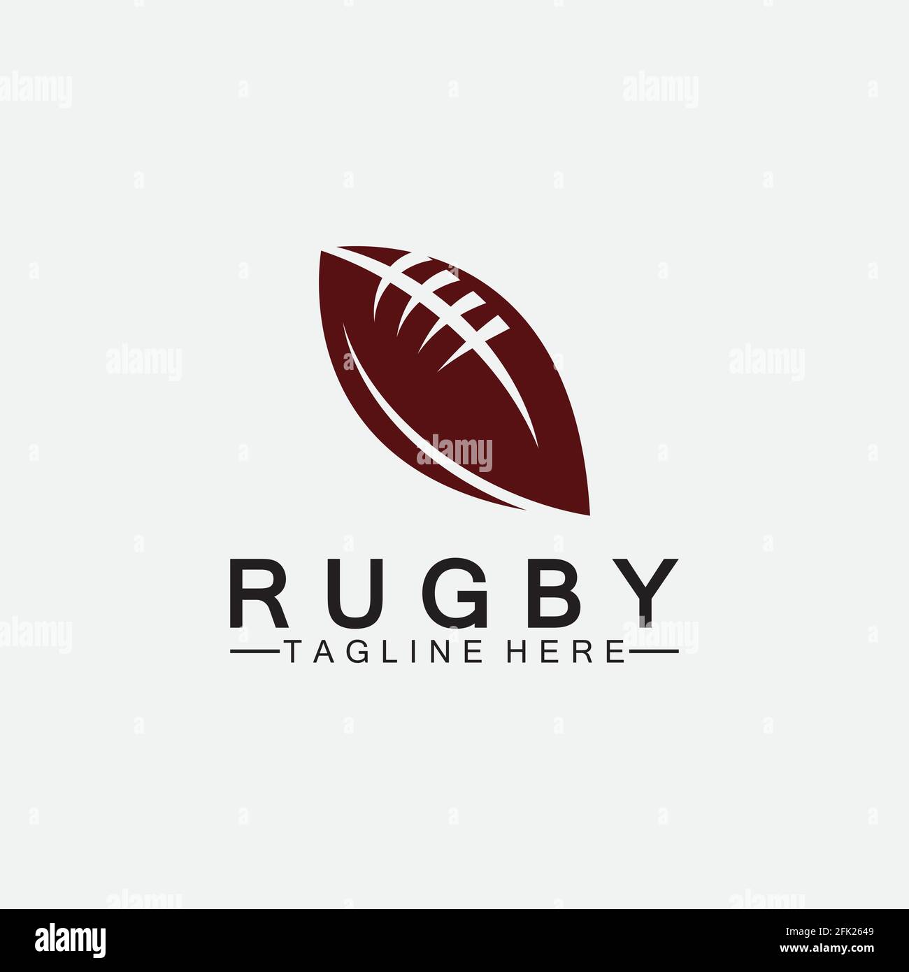 Rugby Ball American Football Icon Vector Logo Template Stock Vector ...